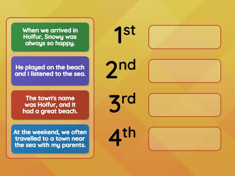 Roadmap A1 8A Reading Order a story - Rank order