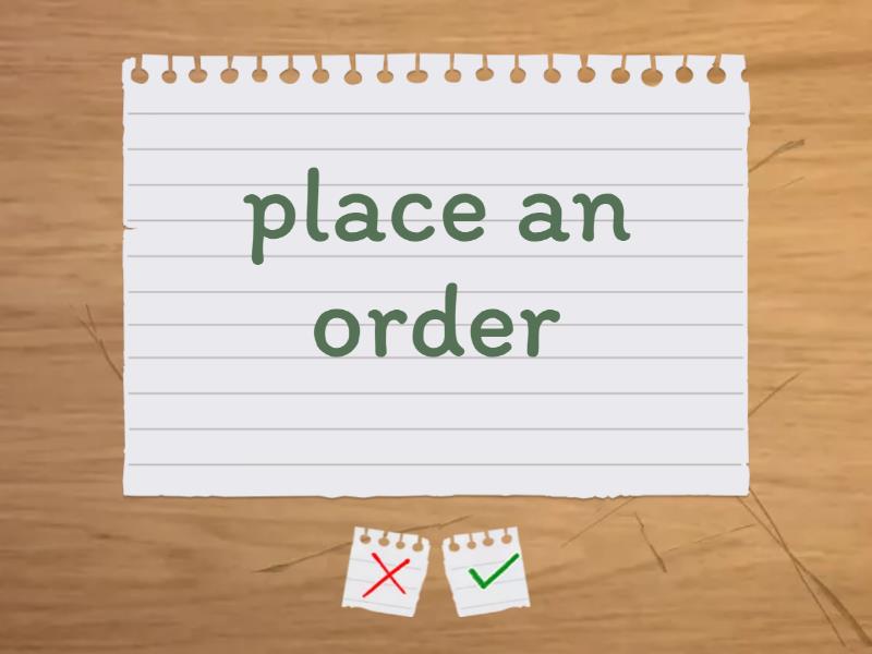 At the restaurant - Flash cards