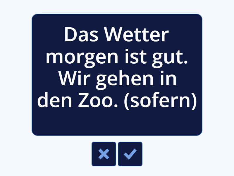 B2 wenn / falls / sofern - Tarjetas flash