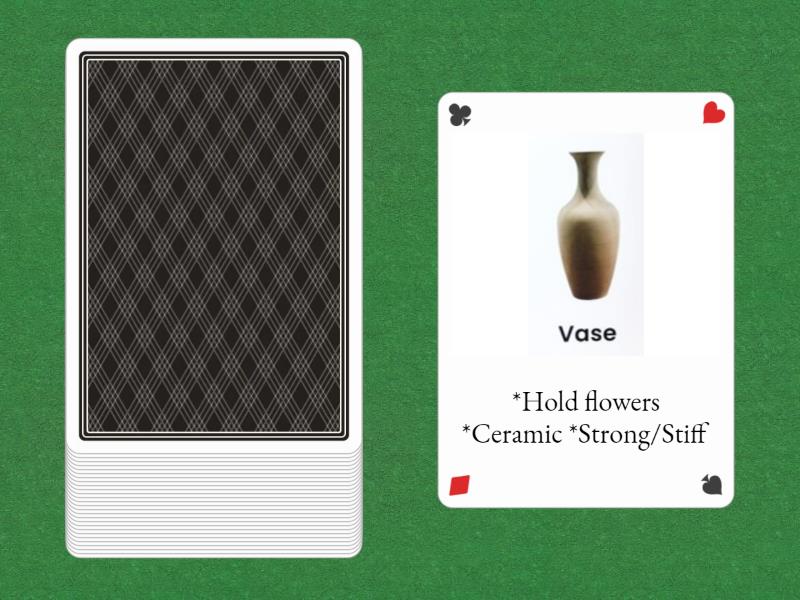 Object cards for Materials () - Speaking cards