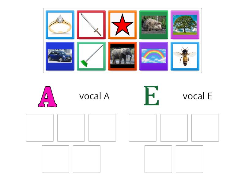 Sonido inicial vocal a - e - Group sort