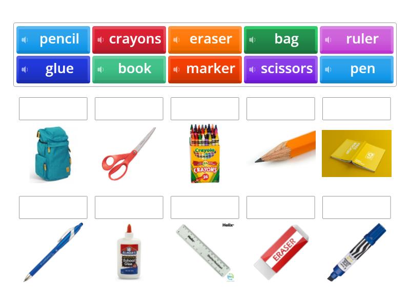 School materials - Match up