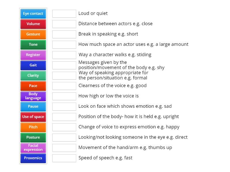 Voice & Movement - Match up