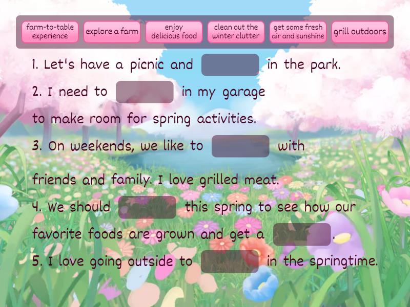 spring B1 - Missing word