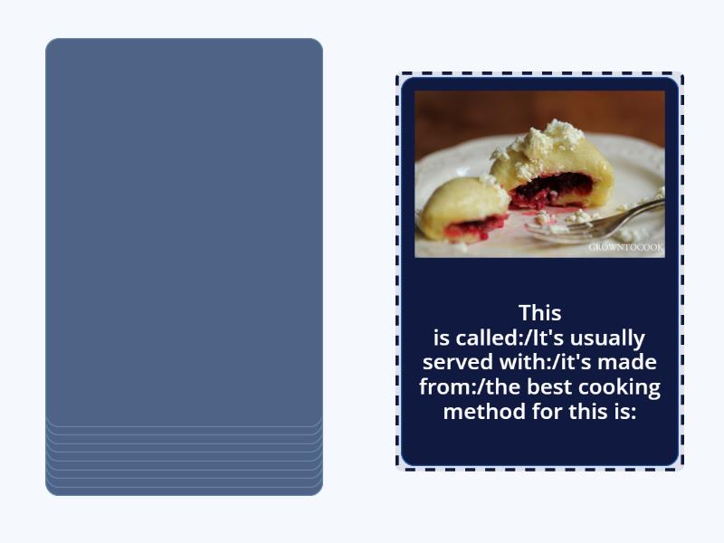 (13) describing dishes (1/1) - Speaking cards