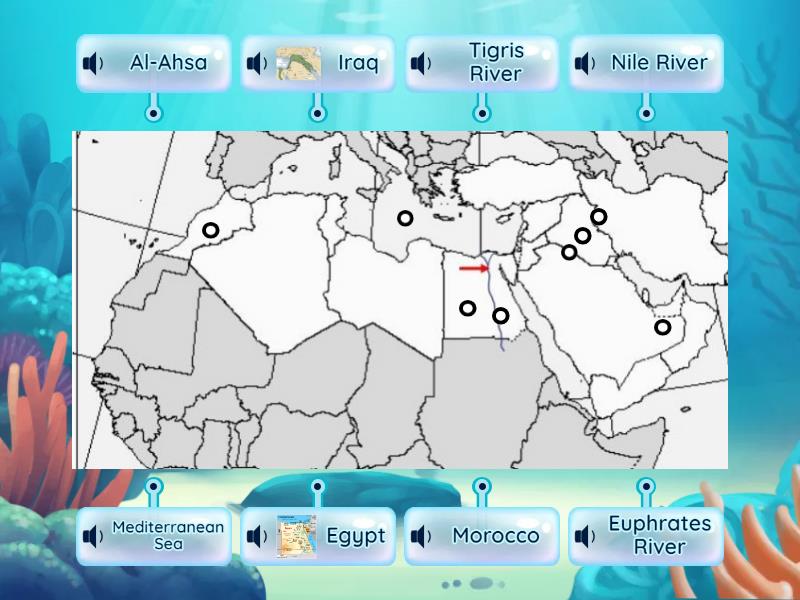 The first Arab World's Civilizations Map - Labelled diagram