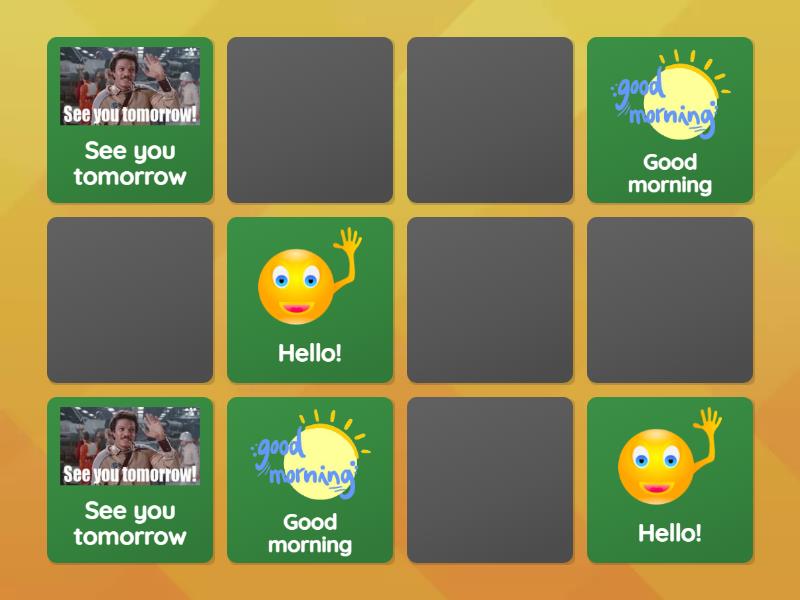 Greetings - Matching pairs