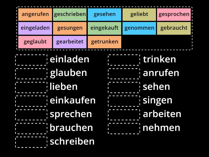 Partizip II - Match up