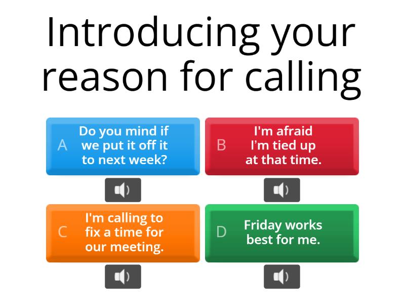 Appointments - choose the best expression for the situation - Quiz