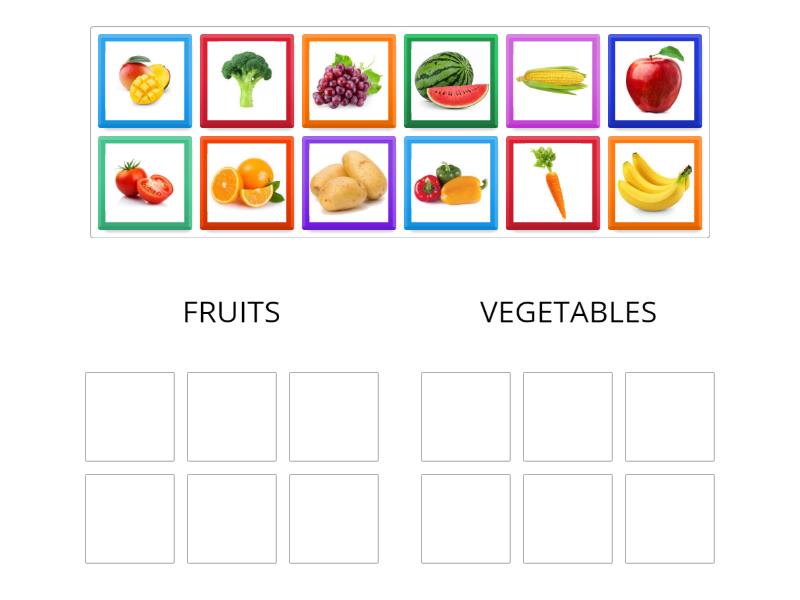 CATEGORIZE FRUIT AND VEGETABLE - Group sort