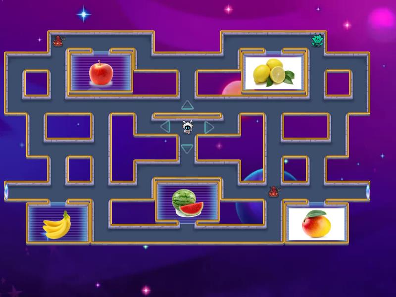 Starters practice - Topic Fruit - Maze chase