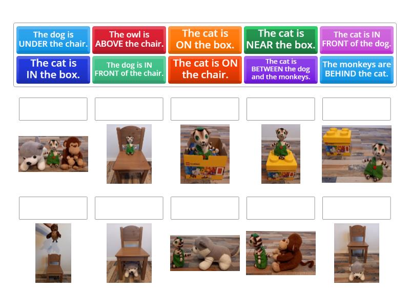 Prepositions of Place and Toys - Match up