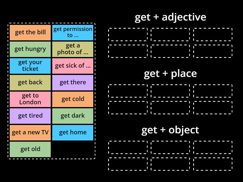 effective communication - "get" phrases - Group sort