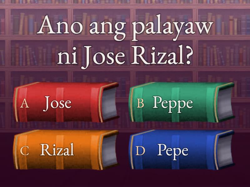Mga Tala sa Buhay ni Rizal - Cuestionario