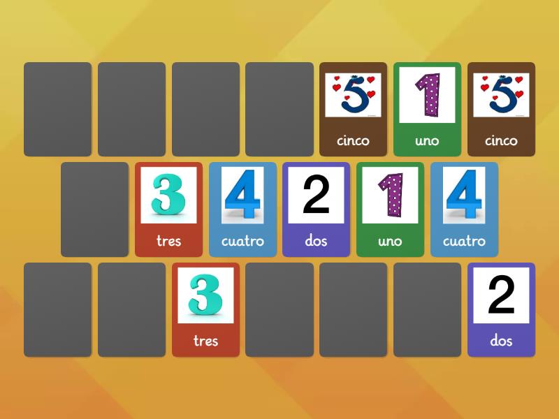 LOs números - Matching pairs