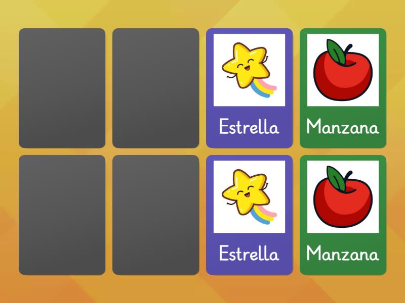 Memorama palabras - Imágenes - Matching pairs