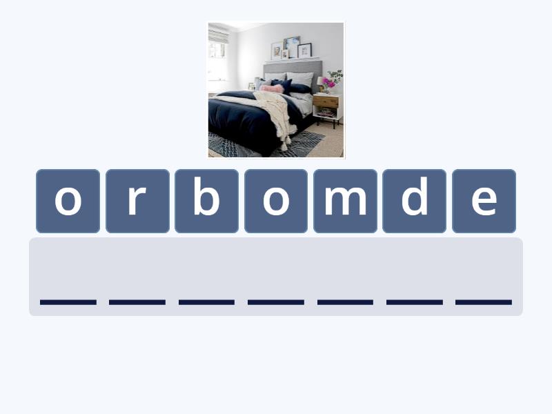 Rooms and objects in a house - Anagram