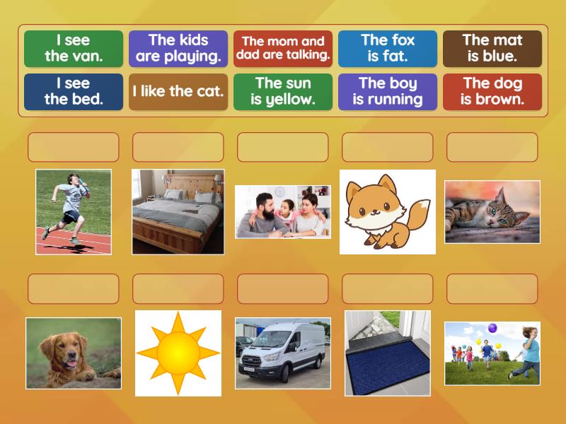 simple sentence - Match up