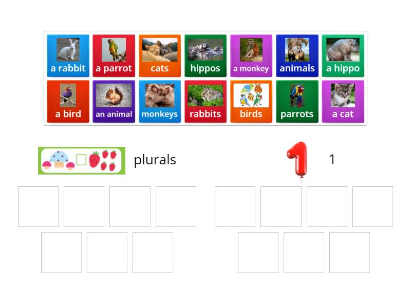 sorting plural animals - Group sort