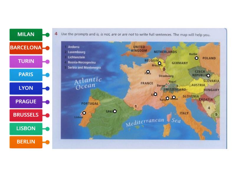 MAP OF EUROPE\CITIES\TO BE - Labelled diagram