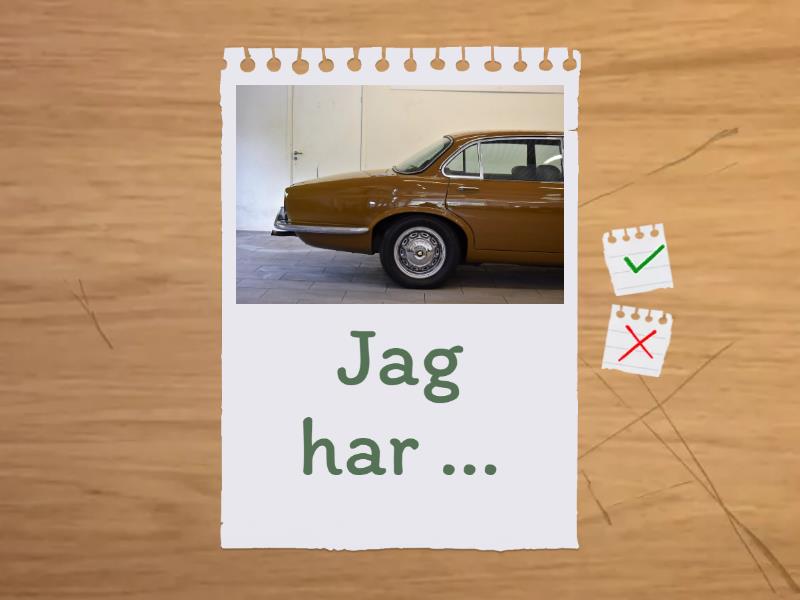 Jag har ... - Flash cards