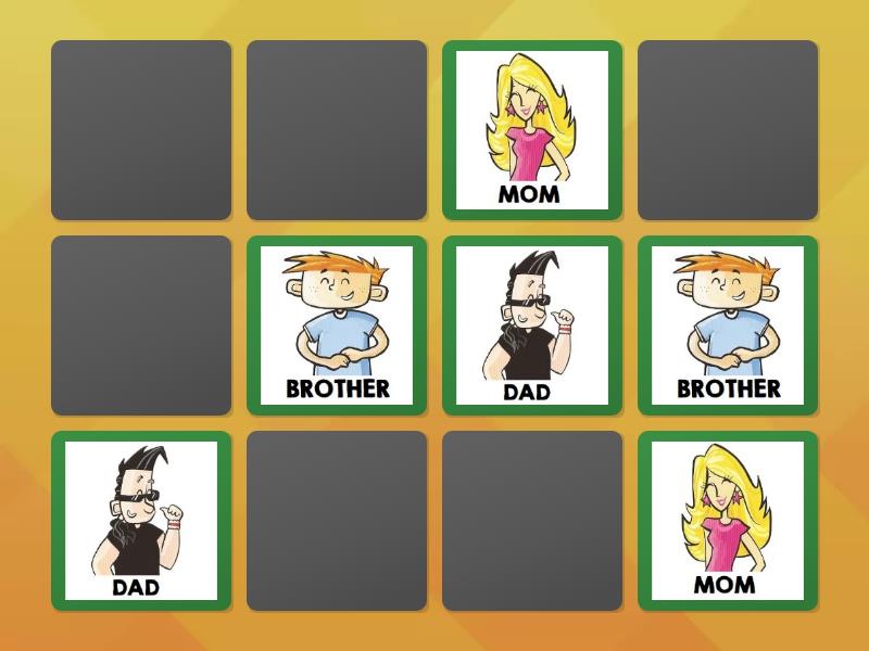 Family - Memory game - Parejas