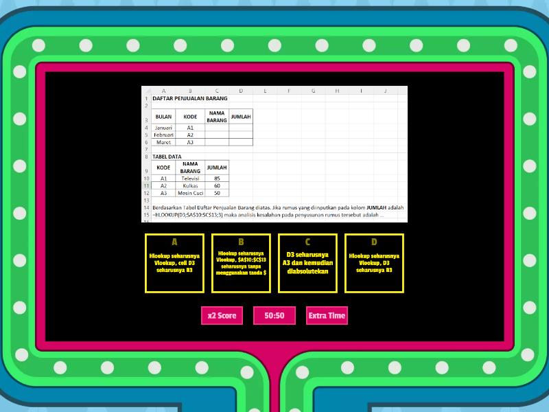 Pop Up Quiz 33 - Gameshow quiz