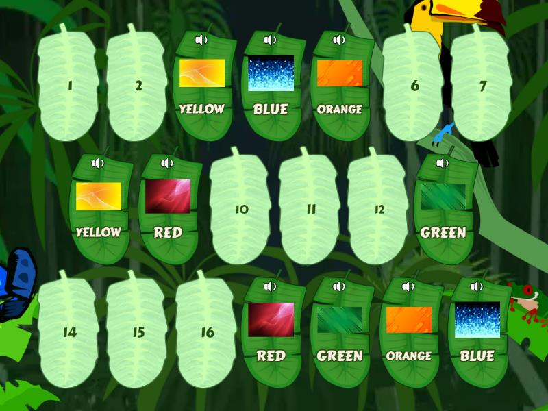 MEMORY GAME COLORS - Matching pairs