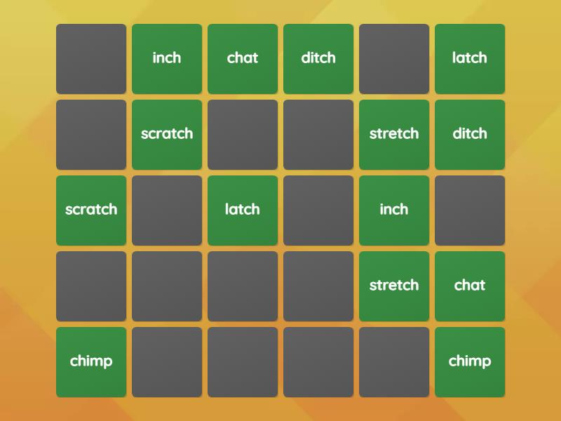 ch and tch memory - Matching pairs