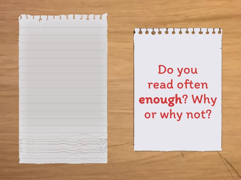 3.6 Too / Enough speaking questions - Speaking cards