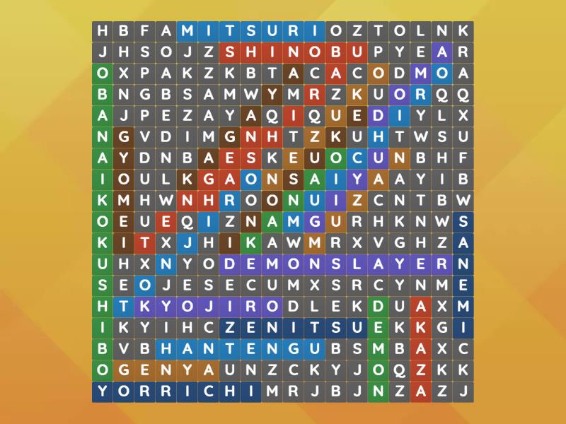 Demon Slayer - Wordsearch
