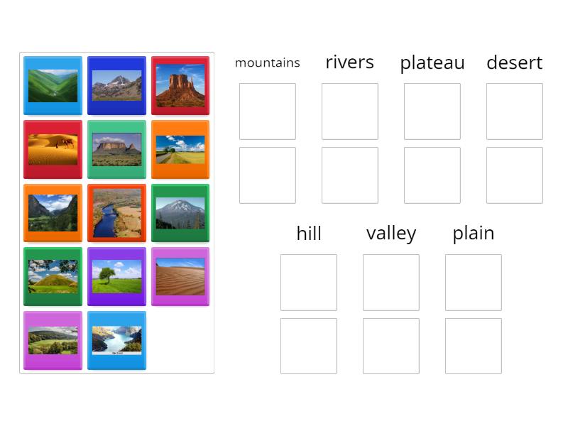 Landforms - Group sort