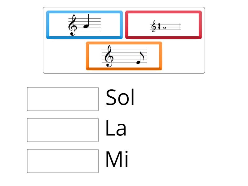 Notas Mi La Sol - Match up