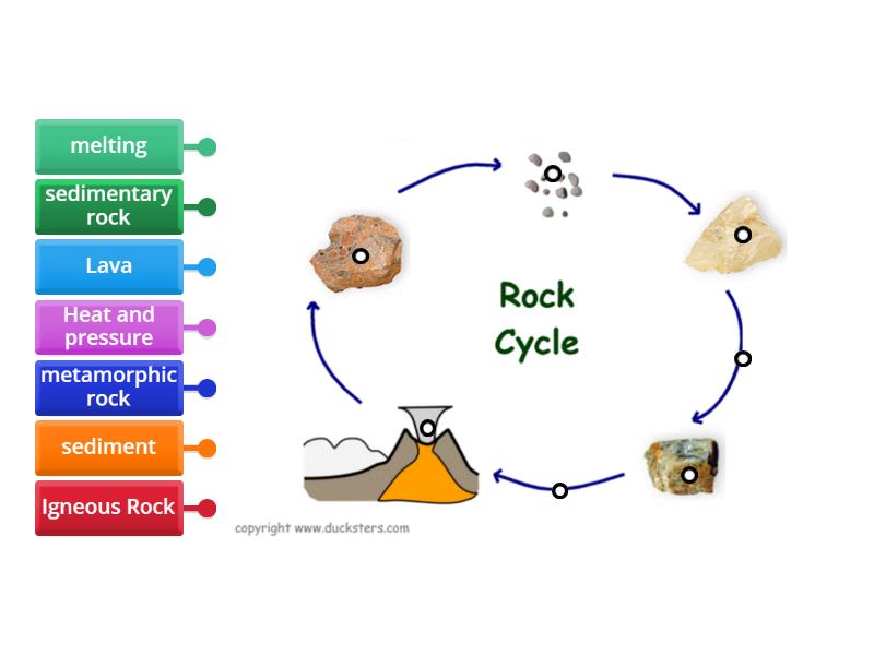The Rock cycle - Labelled diagram