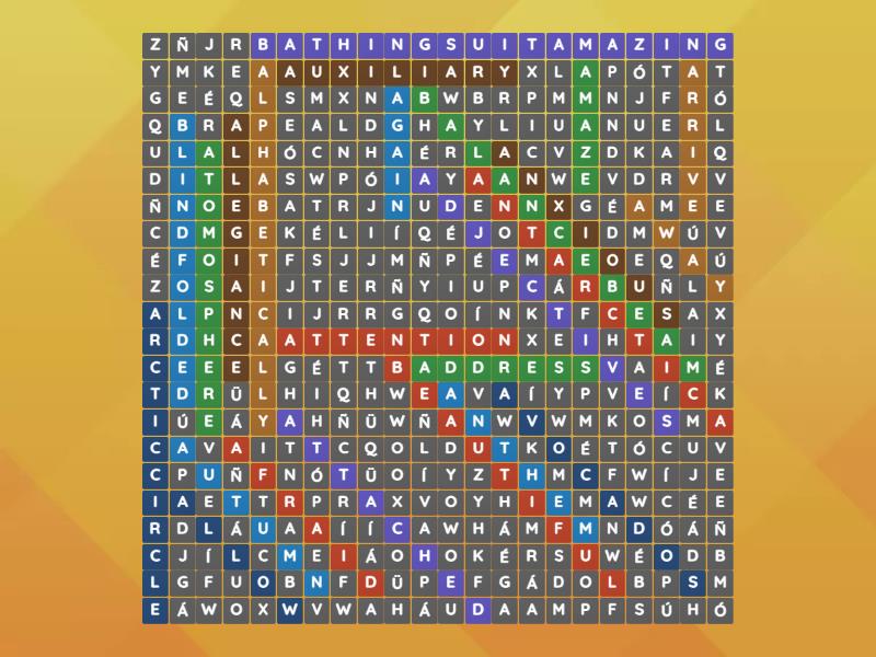 Spelling Bee 4th grade Ms.Ana - Sopa de letras