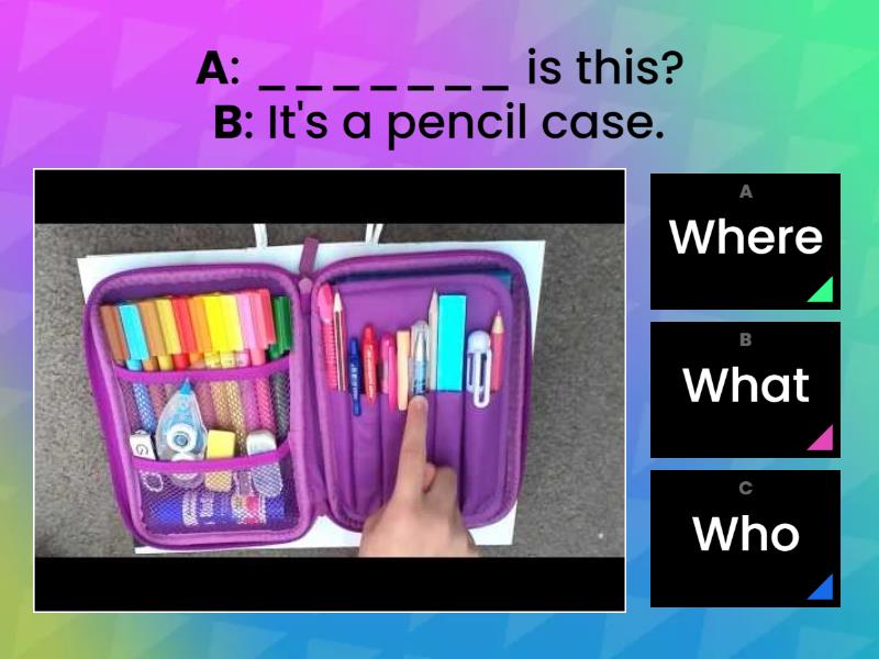 Question words (What, Who, Where,When,How many) - Quiz