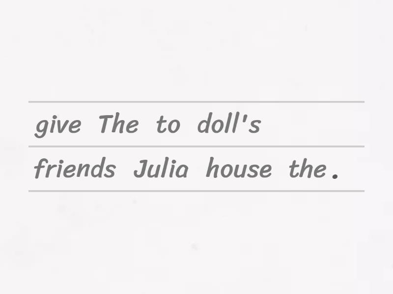 F+F5 Unit 2 Grammar - Unjumble