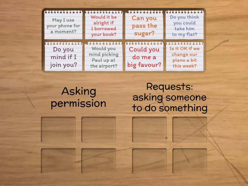 PERMISSION AND REQUESTS - Group sort