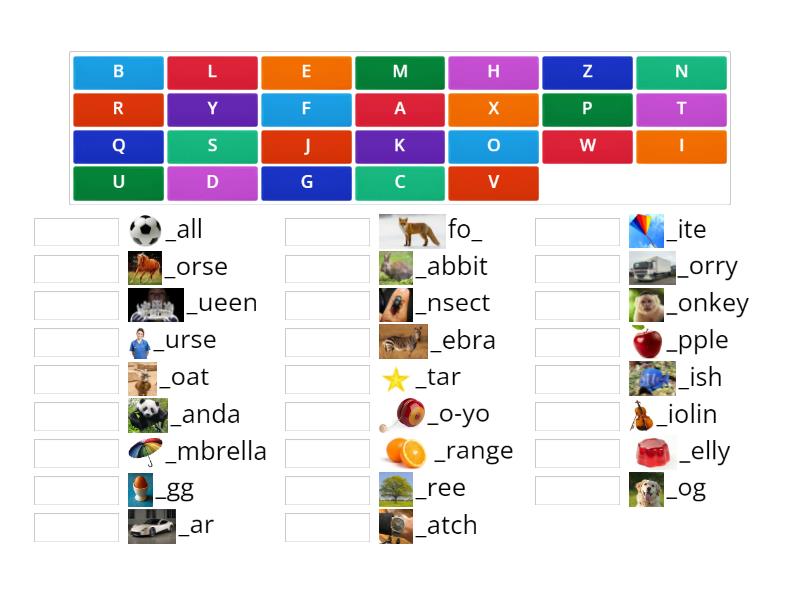 Letters A-Z - Match up