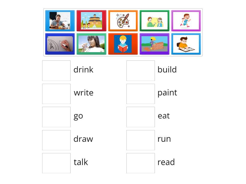 Action verbs - Match up