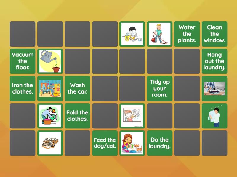 Household Chores Match Up - Matching pairs
