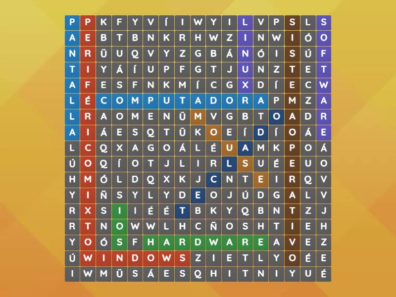 Alfabetización digital - Sopa de letras