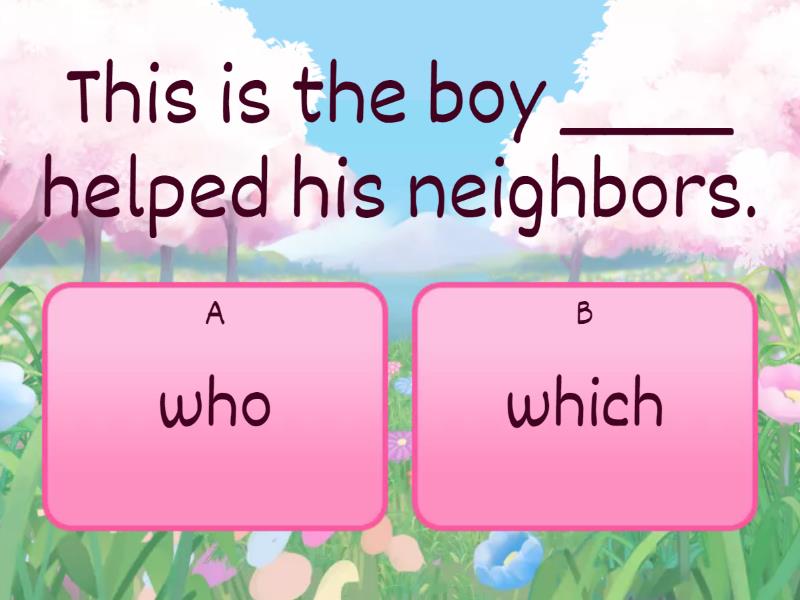 Relative pronouns - Quiz