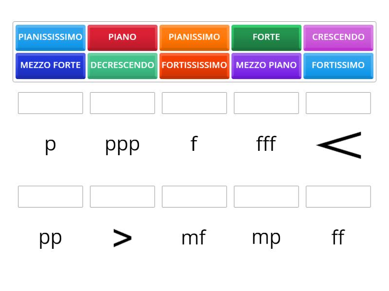 DYNAMICS SYMBOLS - Match up