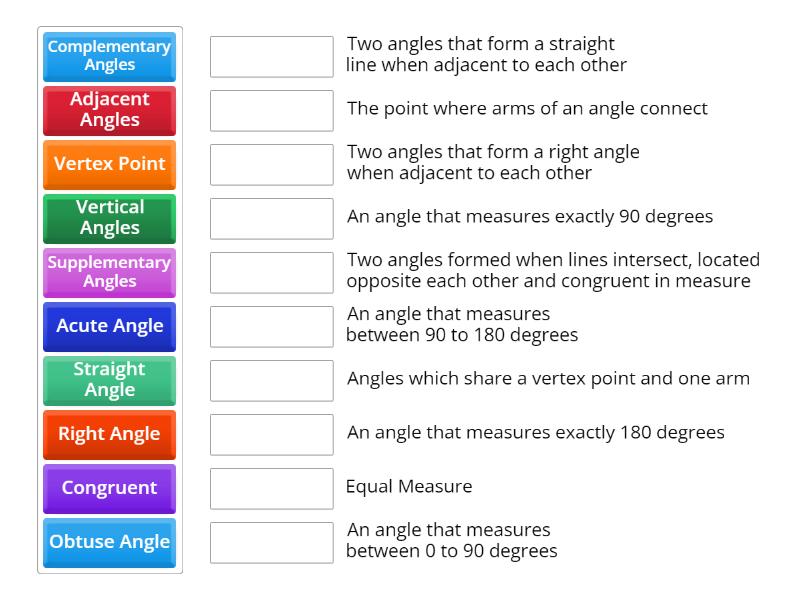 Angles - Match up