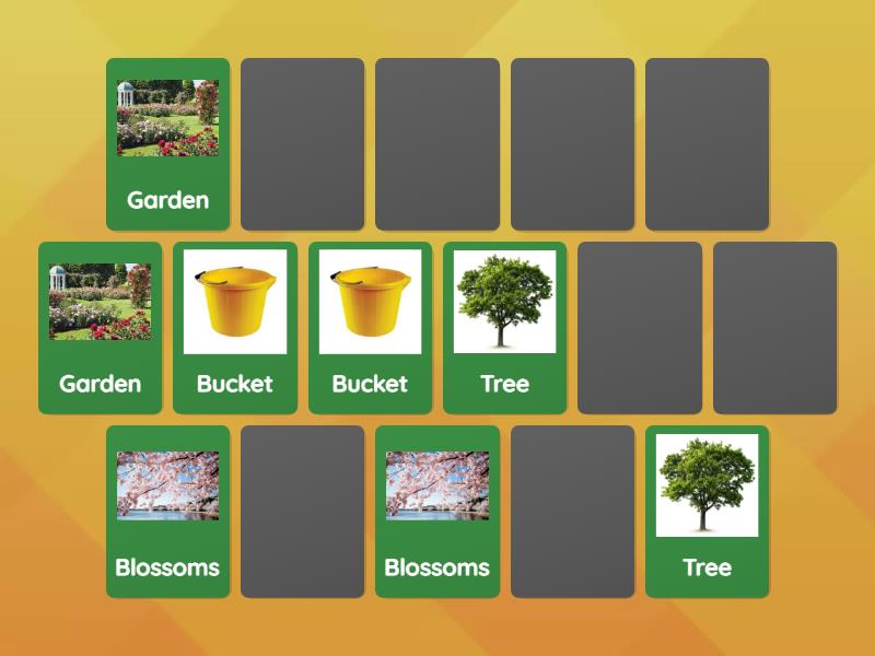 Beginners for kids - In the garden - Matching pairs