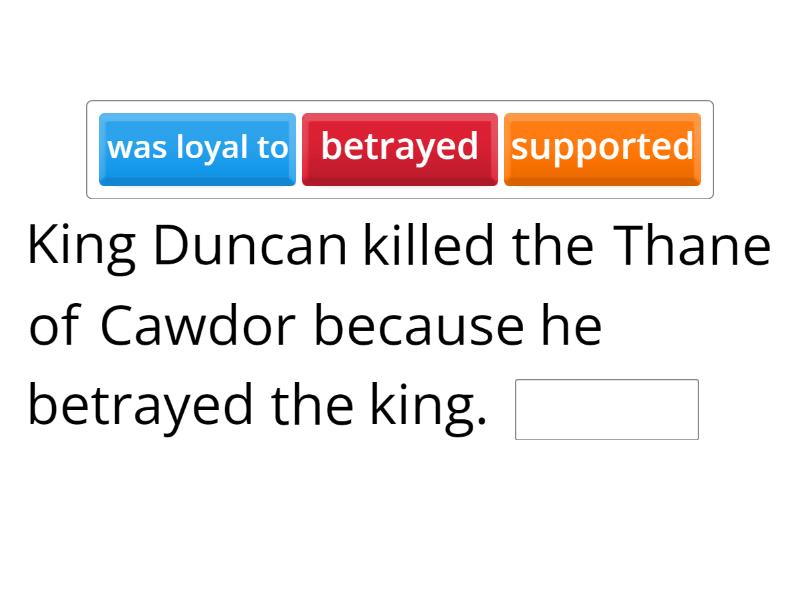 Macbeth fill-in-the blank - Complete the sentence