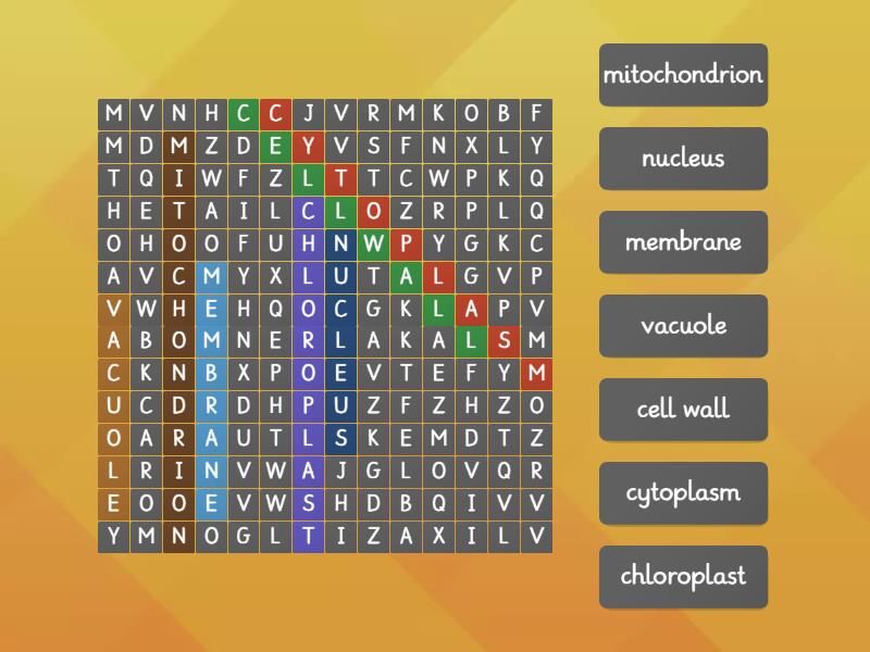 WORD SEARCH THE CELL - Wordsearch