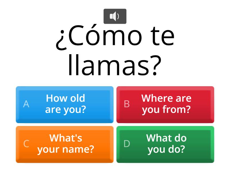 How Introduce Yourself In Spanish-Matching Pairs- - Quiz