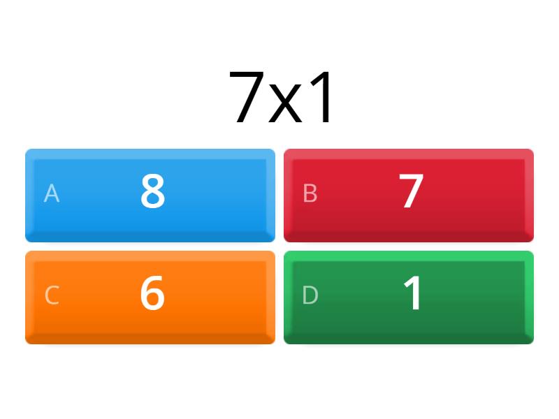 x7 Multiplication - Quiz